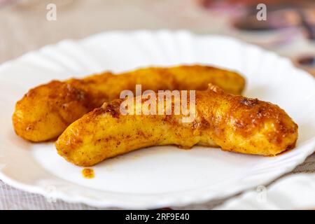 traditional banana flambéed in butter Stock Photo - Alamy