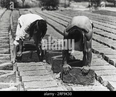 California: c. 1930 The padres taught the Indians to make the adobe ...