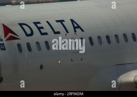A Delta plane is seen at the Dallas-Fort Worth International Airport ...