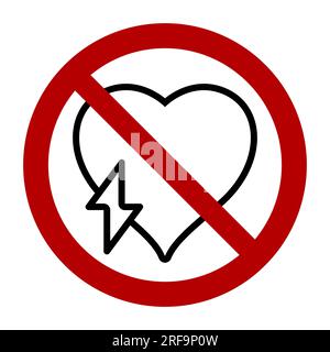 Pacemaker Prohibition Symbol Stock Vector Image & Art - Alamy