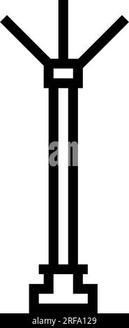 lightning rod electrical engineer line icon vector illustration Stock ...