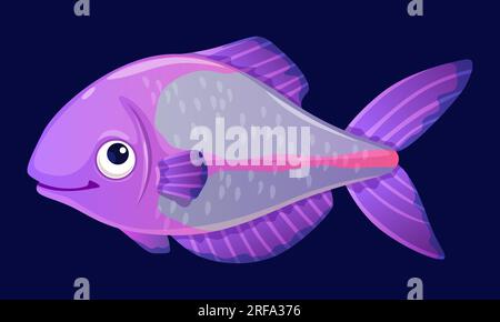 Wide Face Fish Cartoon