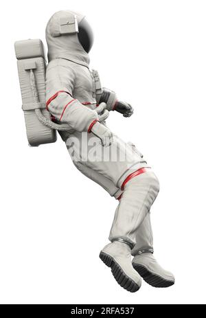 Abstract man in gray astronaut or spaceman suit, 3D Illustration Stock ...