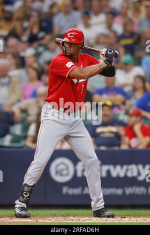 Cincinnati Reds left fielder Will Benson (30) plays during a baseball ...