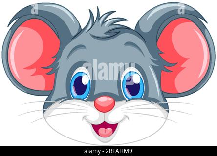 Cute rat face with smiley face illustration Stock Vector Image & Art ...