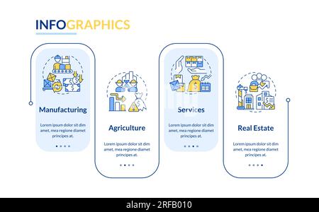 Colorful overproduction layout with linear icons Stock Vector Image ...