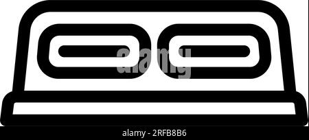 flashing lights alert line icon vector illustration Stock Vector Image ...