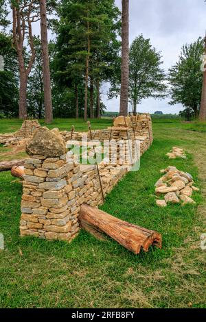 A dry stone wall construction and demonstration in progress at 'The ...