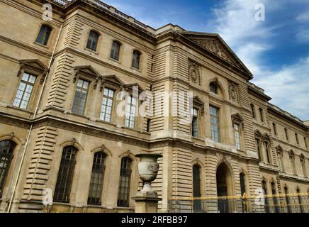 The wonderful building that houses the Louvre museum in Paris, France ...