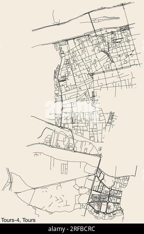 Street roads map of TOURS, FRANCE Stock Vector Image & Art - Alamy