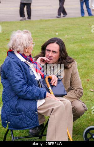 Neil Oliver, TV presenter, filming with Second World War female Air ...