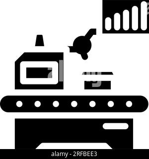 lean manufacturing mechanical engineer glyph icon vector illustration ...