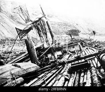 Wreck of the Athalie, Whitby, Victorian period Stock Photo - Alamy