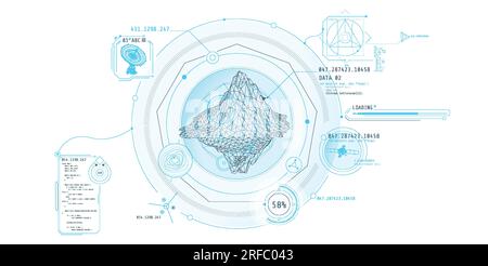 Futuristic HUD interface for planetary geological exploration Stock ...