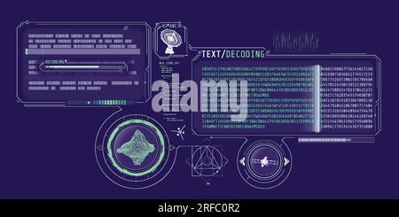 Decoding satellite and radio telescope data about an object Stock ...