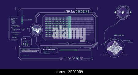 Interface for decoding object data received from satellite Stock Vector Image & Art - Alamy