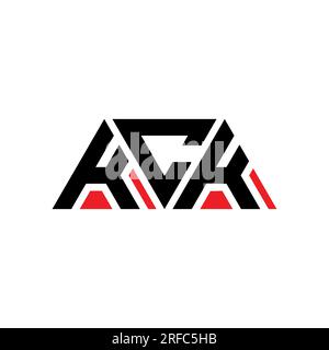 KCK triangle letter logo design with triangle shape. KCK triangle logo ...