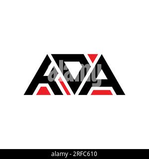 KDA triangle letter logo design with triangle shape. KDA triangle logo ...