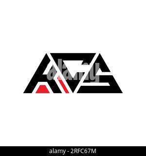 KCS triangle letter logo design with triangle shape. KCS triangle logo ...