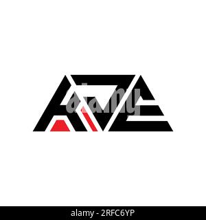 KJE triangle letter logo design with triangle shape. KJE triangle logo ...