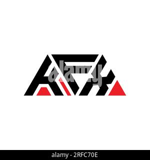 KFX triangle letter logo design with triangle shape. KFX triangle logo ...