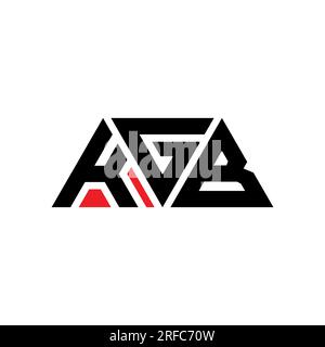 KGB triangle letter logo design with triangle shape. KGB triangle logo ...