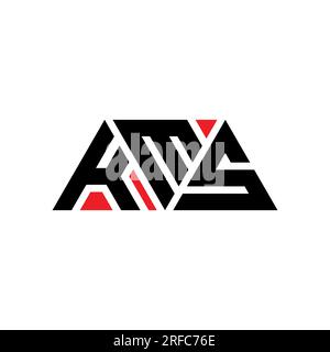 KMS triangle letter logo design with triangle shape. KMS triangle logo ...
