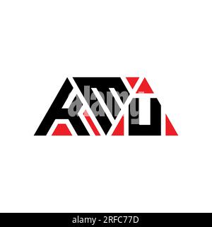 KMU triangle letter logo design with triangle shape. KMU triangle logo ...