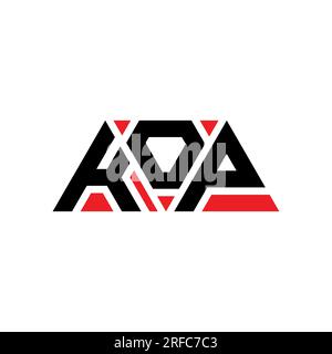 KOP triangle letter logo design with triangle shape. KOP triangle logo ...