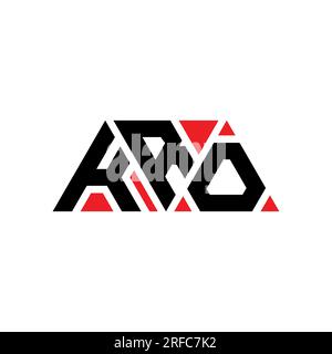 KRO triangle letter logo design with triangle shape. KRO triangle logo ...
