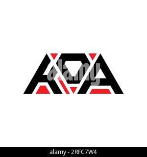 KOA triangle letter logo design with triangle shape. KOA triangle logo ...
