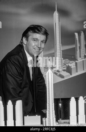 Developer Donald Trump of the Trump Organization, with architectural ...