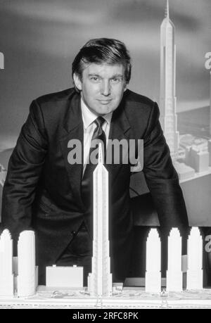 Developer Donald Trump of the Trump Organization, with architectural ...