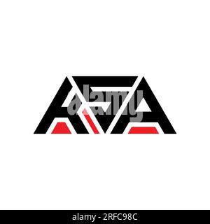 KSA triangle letter logo design with triangle shape. KSA triangle logo ...