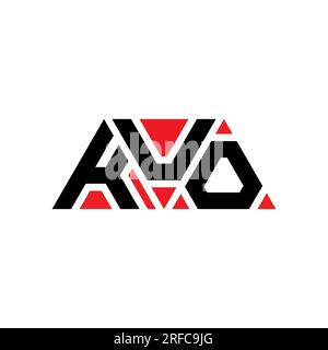 KUO triangle letter logo design with triangle shape. KUO triangle logo ...