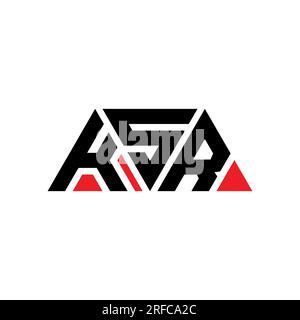 KSR triangle letter logo design with triangle shape. KSR triangle logo ...