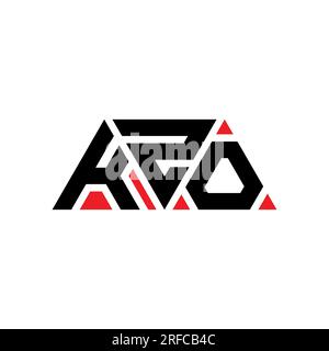 KZO triangle letter logo design with triangle shape. KZO triangle logo ...