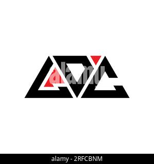 LDC triangle letter logo design with triangle shape. LDC triangle logo ...