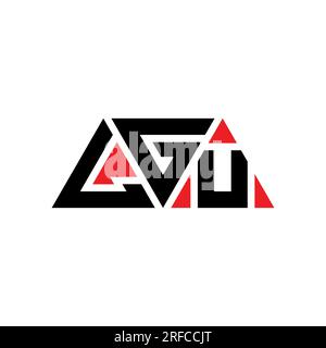 LGU triangle letter logo design with triangle shape. LGU triangle logo ...