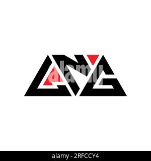LNG triangle letter logo design with triangle shape. LNG triangle logo ...