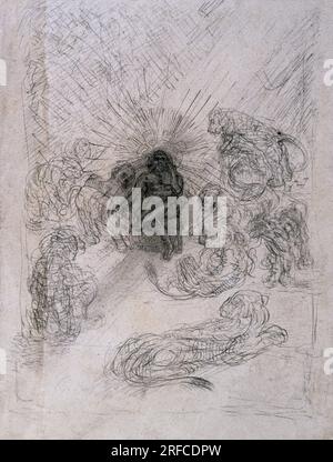 Daniel in the lion's den 1886 by Hans Thoma Stock Photo - Alamy