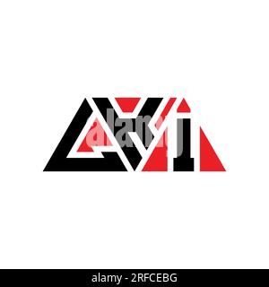 LKI triangle letter logo design with triangle shape. LKI triangle logo ...