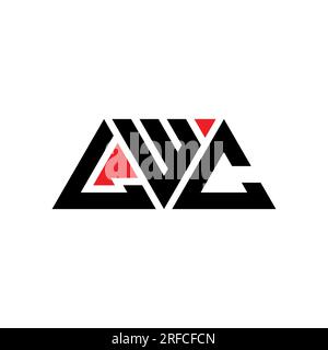 LWC triangle letter logo design with triangle shape. LWC triangle logo ...