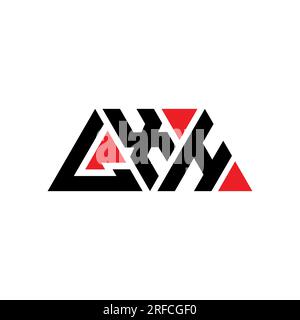 LXH triangle letter logo design with triangle shape. LXH triangle logo ...