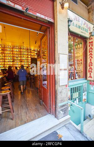 Plaka Brettos bar and liquor store, Athens, Greece Stock Photo - Alamy