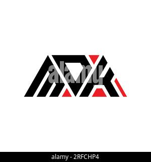 MDK triangle letter logo design with triangle shape. MDK triangle logo ...