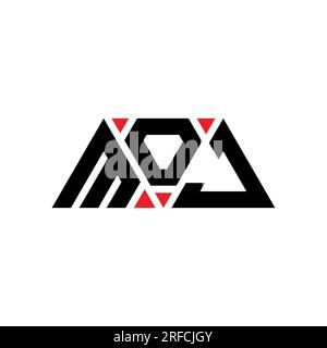 MOJ triangle letter logo design with triangle shape. MOJ triangle logo ...