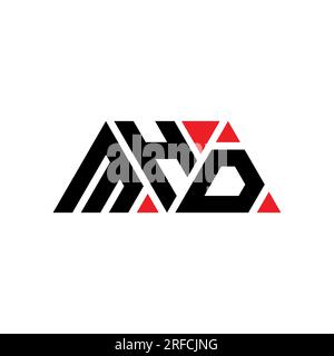 MHD triangle letter logo design with triangle shape. MHD triangle logo ...