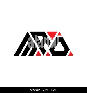 MRO triangle letter logo design with triangle shape. MRO triangle logo ...