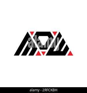 MOW triangle letter logo design with triangle shape. MOW triangle logo ...